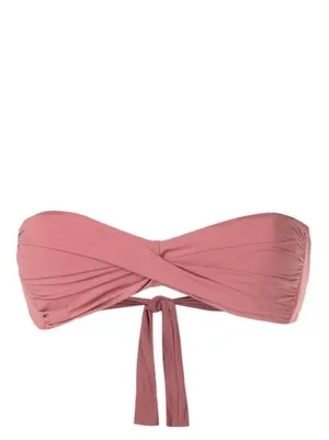 AMIR SLAMA Twist-detail Bikini Top - Pink