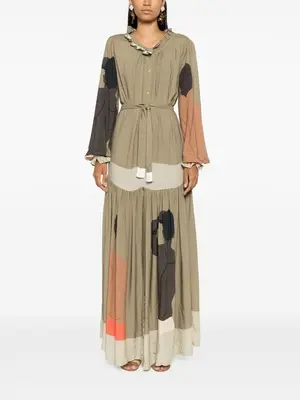 AMIR SLAMA Graphic-print Maxi Dress
