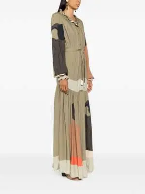 AMIR SLAMA Graphic-print Maxi Dress