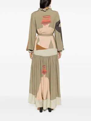 AMIR SLAMA Graphic-print Maxi Dress