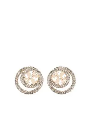 Tory Burch Double T Crystal-embellished Earrings