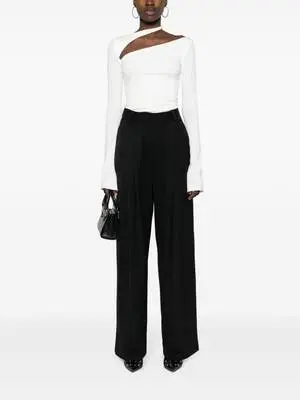 MANURI Cut-out Detail Blouse - White