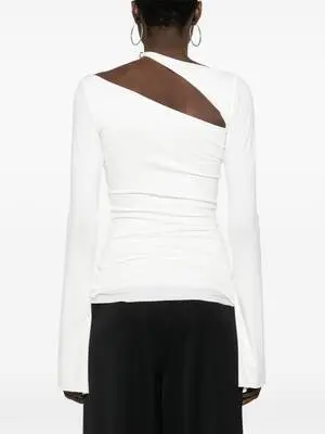 MANURI Cut-out Detail Blouse - White