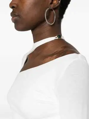 MANURI Cut-out Detail Blouse - White