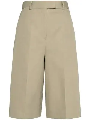 FERRAGAMO Cotton-silk Tailored Shorts