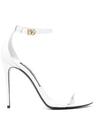 Dolce & Gabbana 100mm Leather Sandals - White