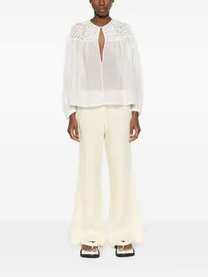 FORTE_FORTE Linen Palazzo Trousers - Yellow