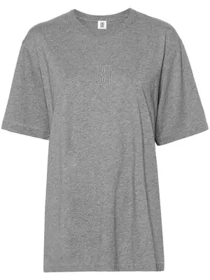BY MALENE BIRGER Fayeh Logo-embroidered T-shirt - Grey