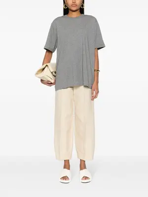 BY MALENE BIRGER Fayeh Logo-embroidered T-shirt - Grey