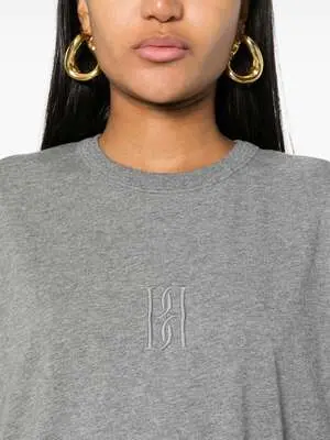 BY MALENE BIRGER Fayeh Logo-embroidered T-shirt - Grey