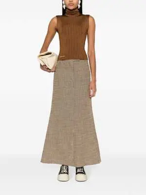 Marni High-neck Ribbed Sleeveless Cropped Top