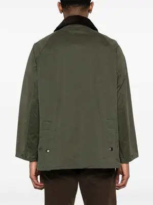 Barbour Bedale Jacket With Contrasting Collar - Green