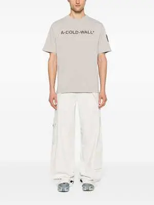 A-COLD-WALL* Overdye Logo-print T-shirt - Grey