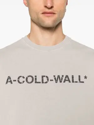 A-COLD-WALL* Overdye Logo-print T-shirt - Grey