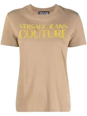 Versace Logo-print T-shirt - Neutrals