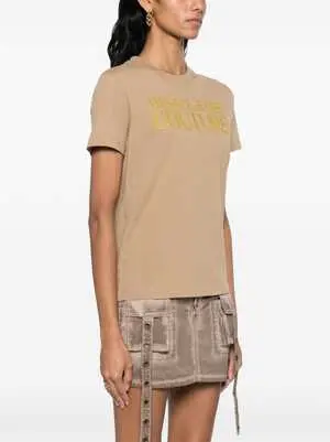 Versace Logo-print T-shirt - Neutrals