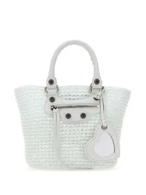 Balenciaga Small Le Cagole Panier Tote - White