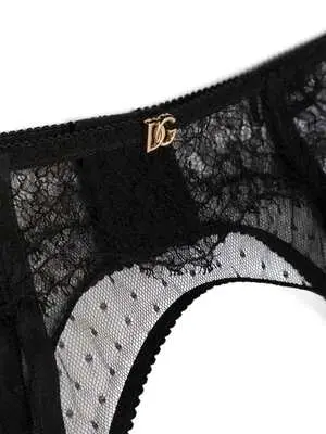 Dolce & Gabbana Dg-lettering Lace Suspender Belt