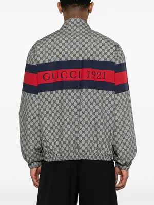 Gucci Gg-print Cotton Bomber Jacket