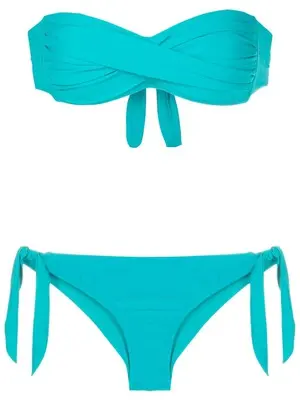 AMIR SLAMA Twisted Bandeau Bikini - Blue