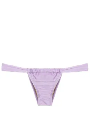 AMIR SLAMA Amir Slama Gathered Bikini Bottom Purple