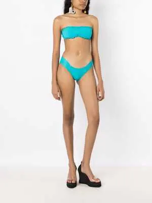 AMIR SLAMA Ruffled Trim Bandeau Bikini Top