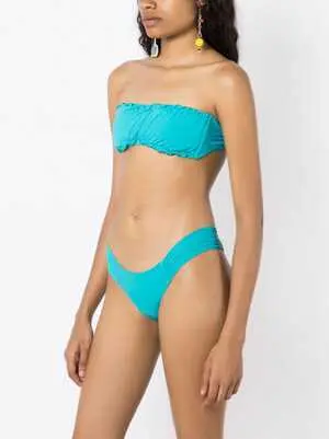 AMIR SLAMA Ruffled Trim Bandeau Bikini Top