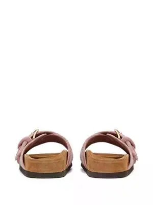 Valentino Garavani 30mm Fussfriend Velvet Sandals - Pink