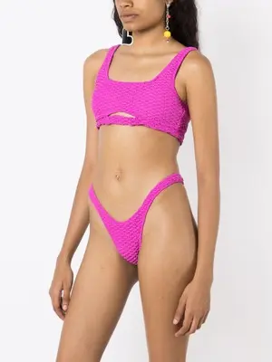 AMIR SLAMA Woven-design Bikini