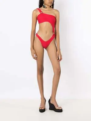 AMIR SLAMA Cut-out One-shoulder Swimsuit