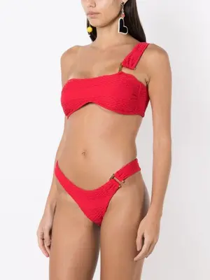 AMIR SLAMA Textured-finish One-shoulder Bikini