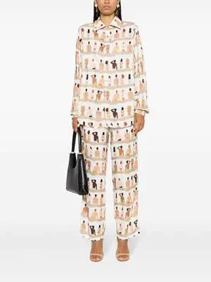 AMIR SLAMA Swimmer-print Oversized Shirt