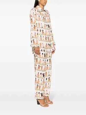 AMIR SLAMA Swimmer-print Oversized Shirt