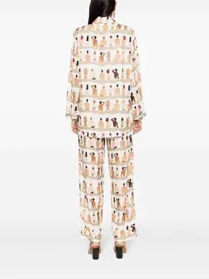 AMIR SLAMA Swimmer-print Oversized Shirt