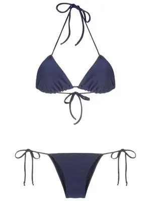 AMIR SLAMA Halterneck Triangle Bikini - Blue