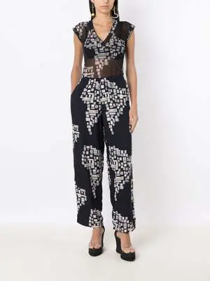 AMIR SLAMA Text-print Trousers