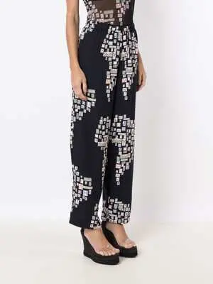 AMIR SLAMA Text-print Trousers