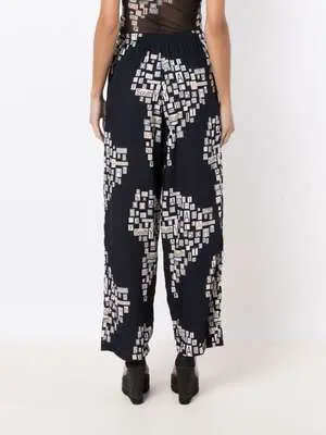 AMIR SLAMA Text-print Trousers