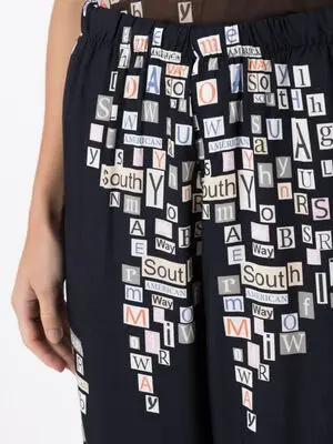 AMIR SLAMA Text-print Trousers
