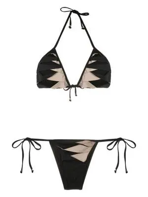 AMIR SLAMA Cut-out Triangle Bikini - Black