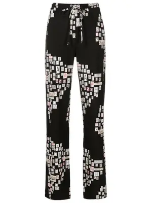 AMIR SLAMA Text-print Trousers