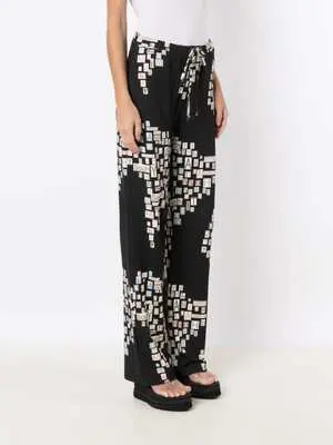 AMIR SLAMA Text-print Trousers