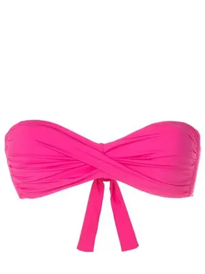 AMIR SLAMA Twist-detail Strapless Bikini Top - Pink