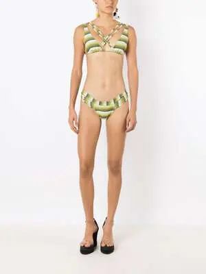 AMIR SLAMA Striped Strappy Bikini