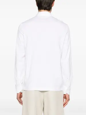 DRUMOHR Long-sleeve Jersey Polo Shirt - White