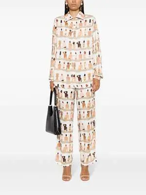 AMIR SLAMA Swimmer-print Trousers