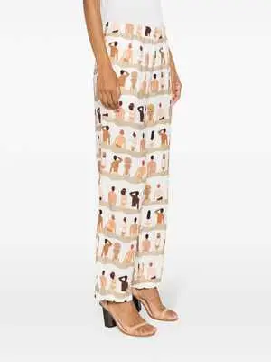 AMIR SLAMA Swimmer-print Trousers