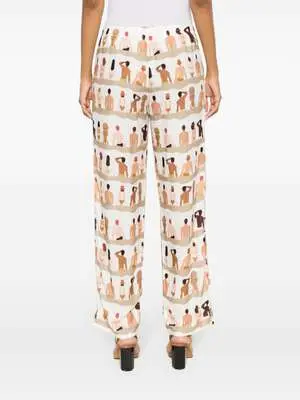 AMIR SLAMA Swimmer-print Trousers