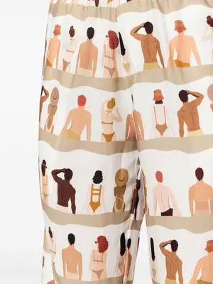 AMIR SLAMA Swimmer-print Trousers