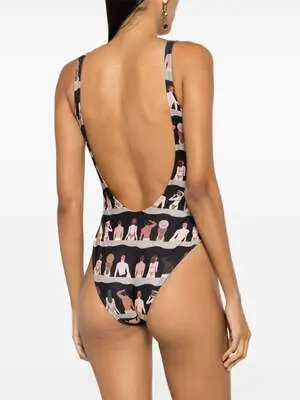 AMIR SLAMA Graphic-print One-piece Swimsuit
